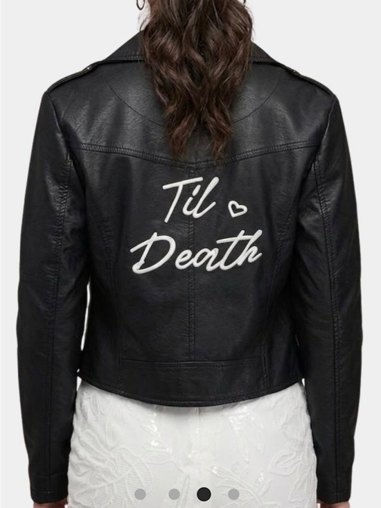 David's Bridal | Jackets & Coats | Davids Bridal Til Death Wedding Faux ...